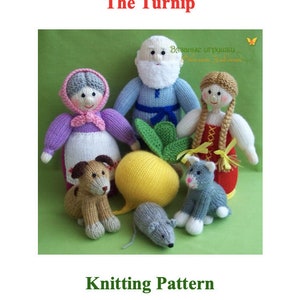 K056 Knitting Pattern - Turnip Fairy Tale Set of Toys: Cat, Dog, Mouse ...