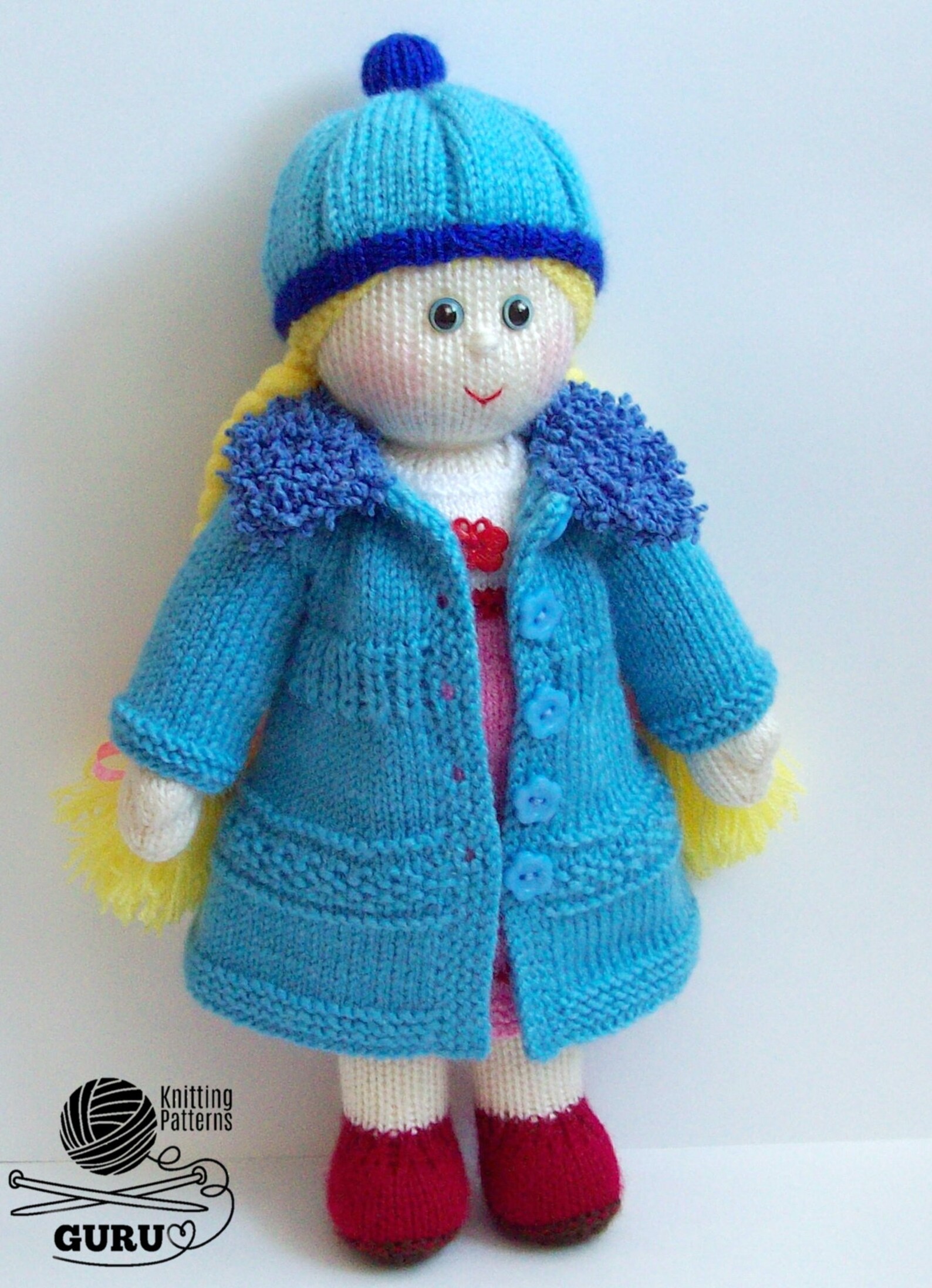 K019 Knitting Pattern Dolls With Clothes dress Hat - Etsy