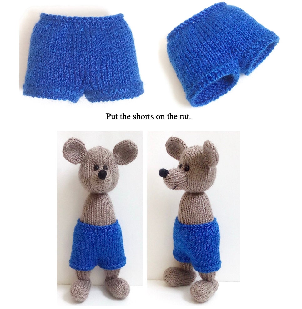 K033 Knitting Pattern - Rat Mouse Boy and Girl With Clothing ...