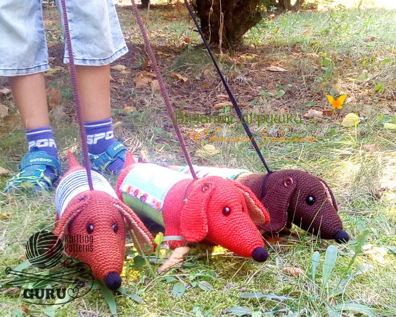 K052 Knitting Pattern Dog Dachshund With 3 Different Covers - Etsy UK