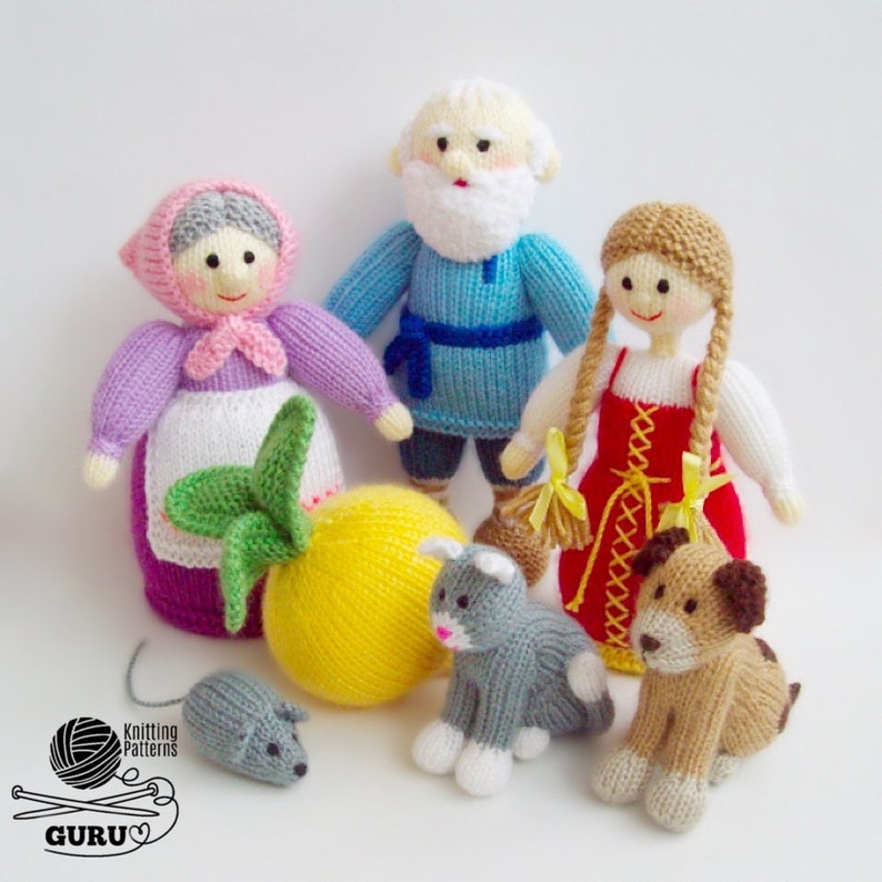 K056 Knitting Pattern Turnip Fairy Tale Set of Toys: Cat - Etsy UK
