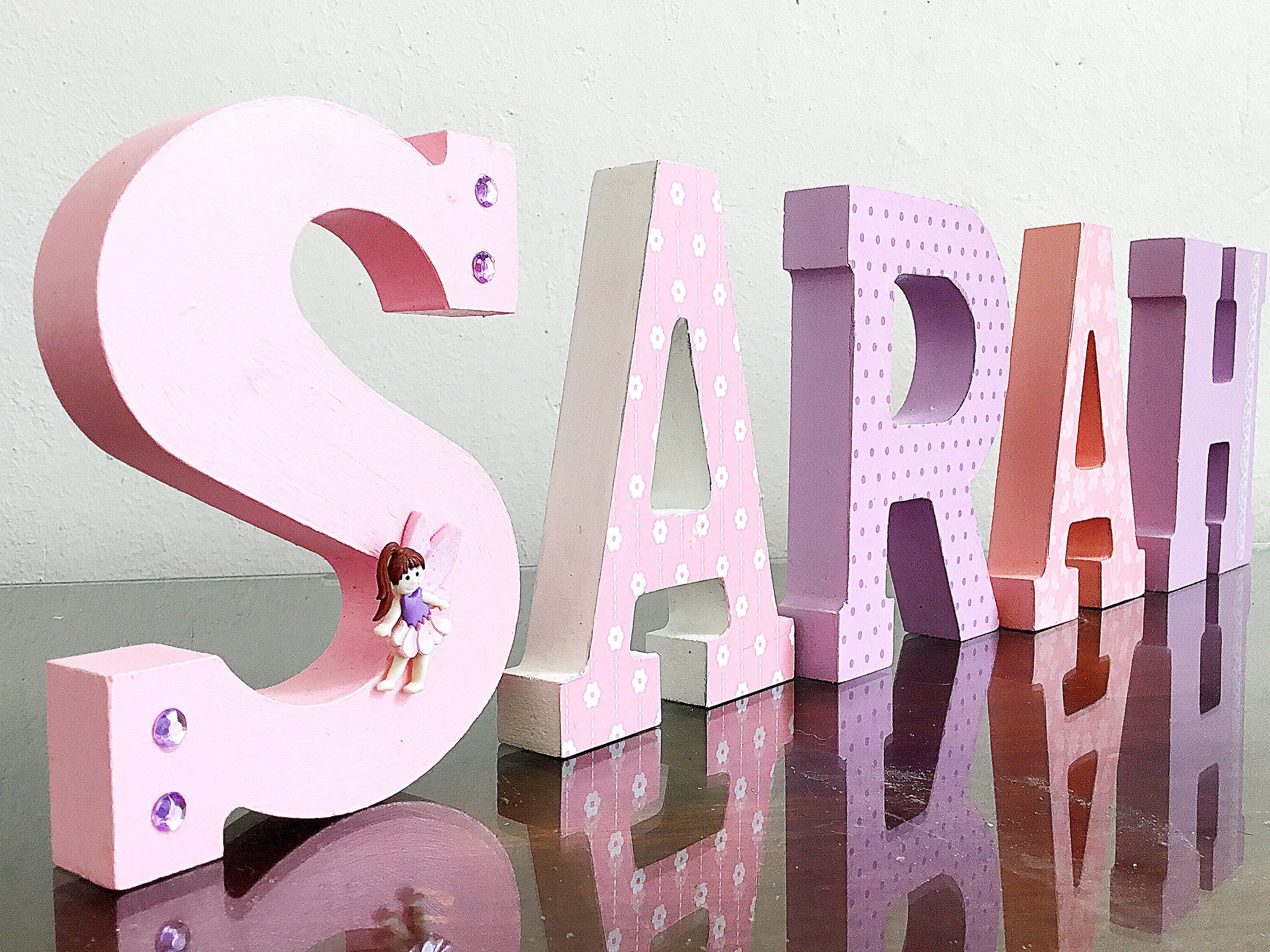 Wooden letters for baby girl nursery Newborn girl nursery | Etsy
