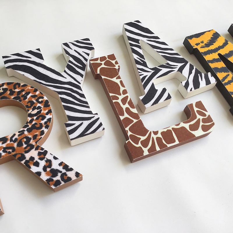 Animal Print Letters - Etsy