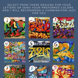 Graffiti Wooden Name Sign Kids Bedroom Decor Custom Wood | Etsy