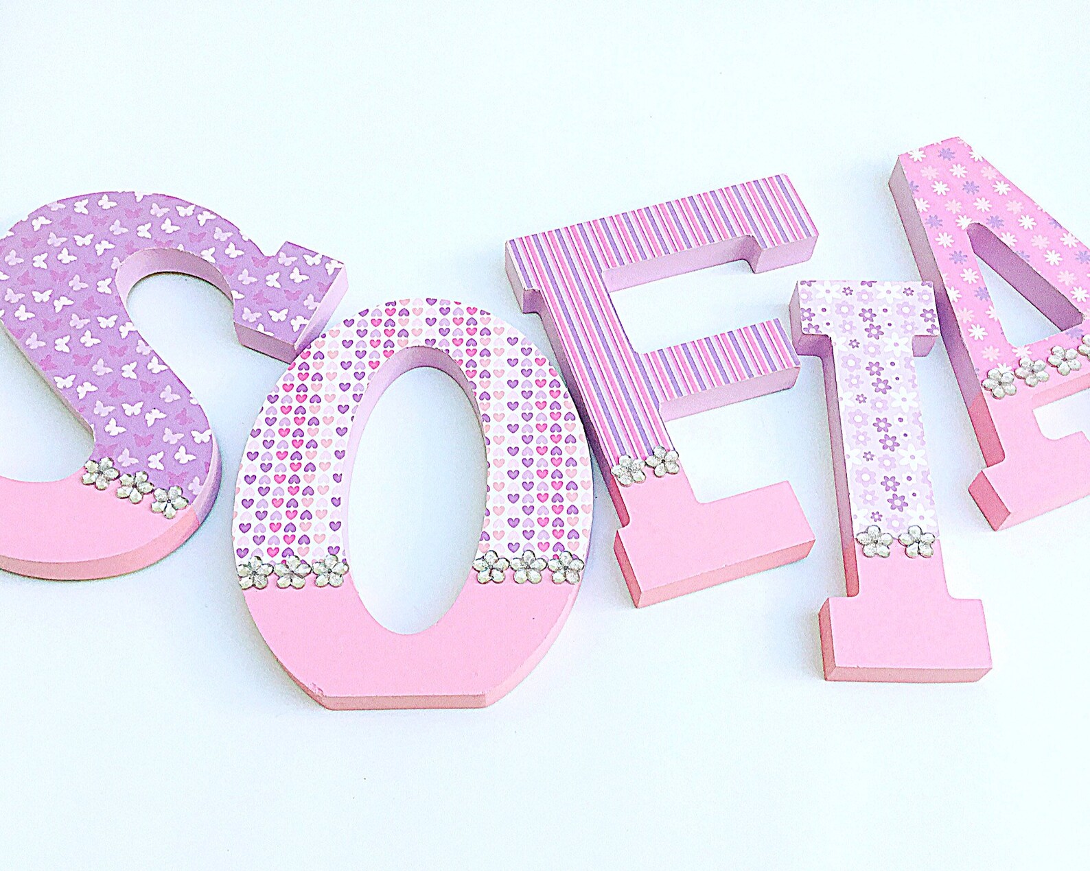 Pastel pink baby name sign Baby girl gift Butterfly room | Etsy