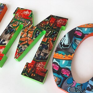 Graffiti Wooden Name Sign, Kids Bedroom Decor, Custom Wood Letters, Hip ...