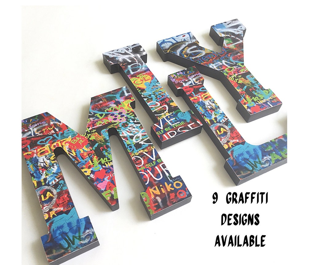 Graffiti Room Decor for Teens, Graffiti Wood Name Sign, Street Art ...