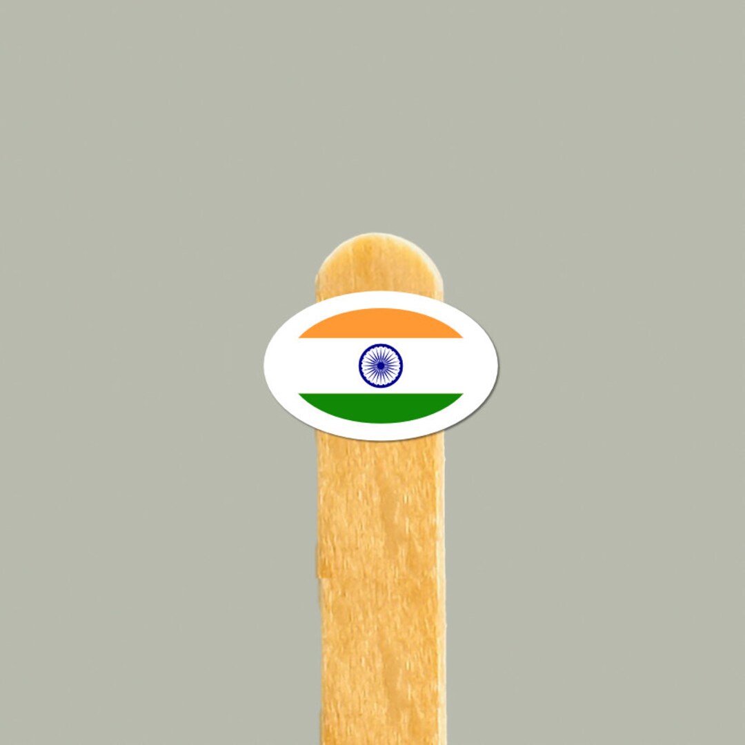 India Flag Sticker: Small Vinyl Decal for Laptop, Phone, Water Bottle ...