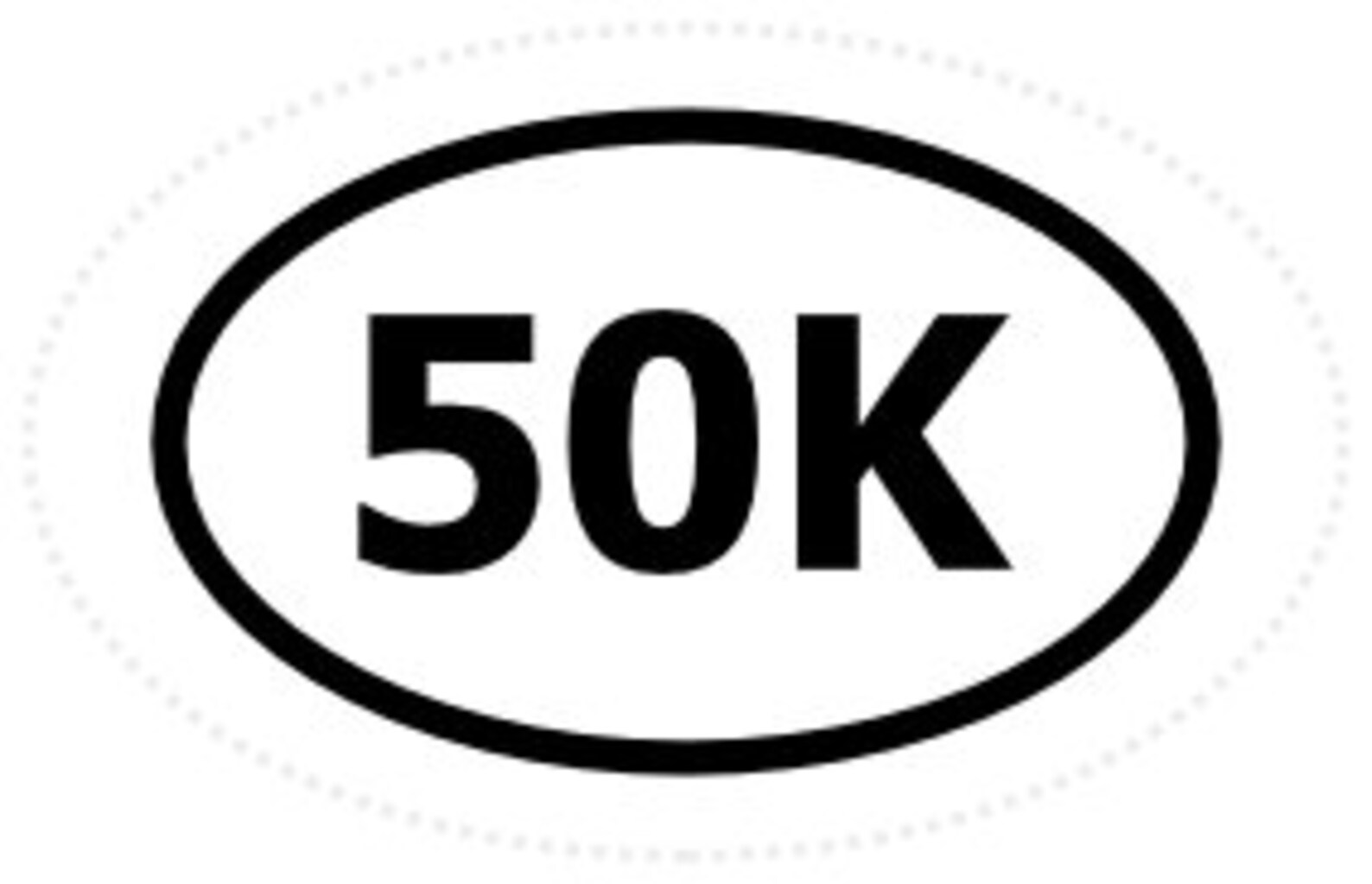 50K Running Sticker High Quality Custom Vinyl Sticker - Etsy Canada