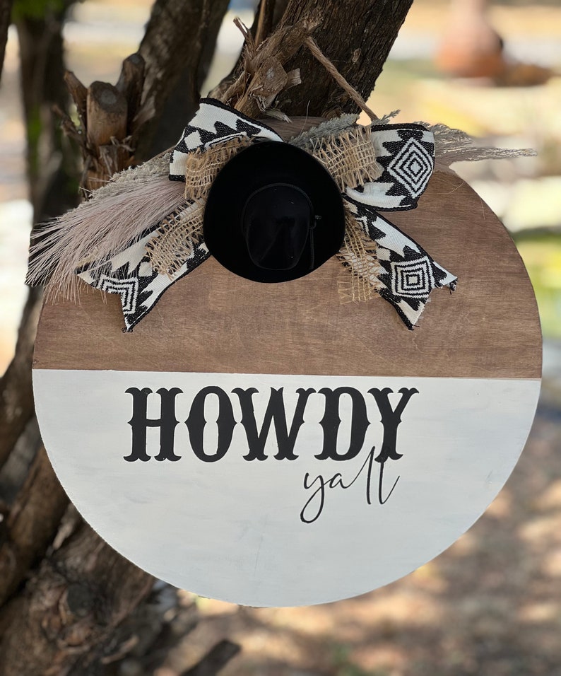 Cowboy Howdy Door Hanger - Etsy