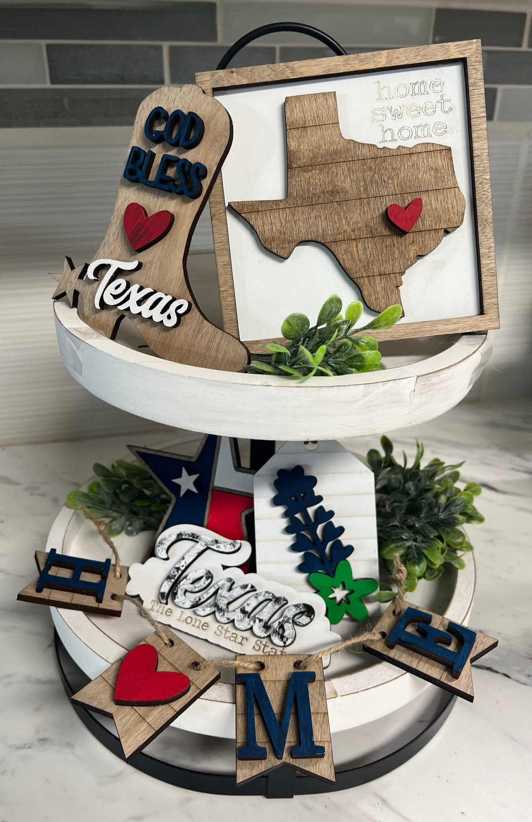 Texas Tiered Tray Decor - Etsy