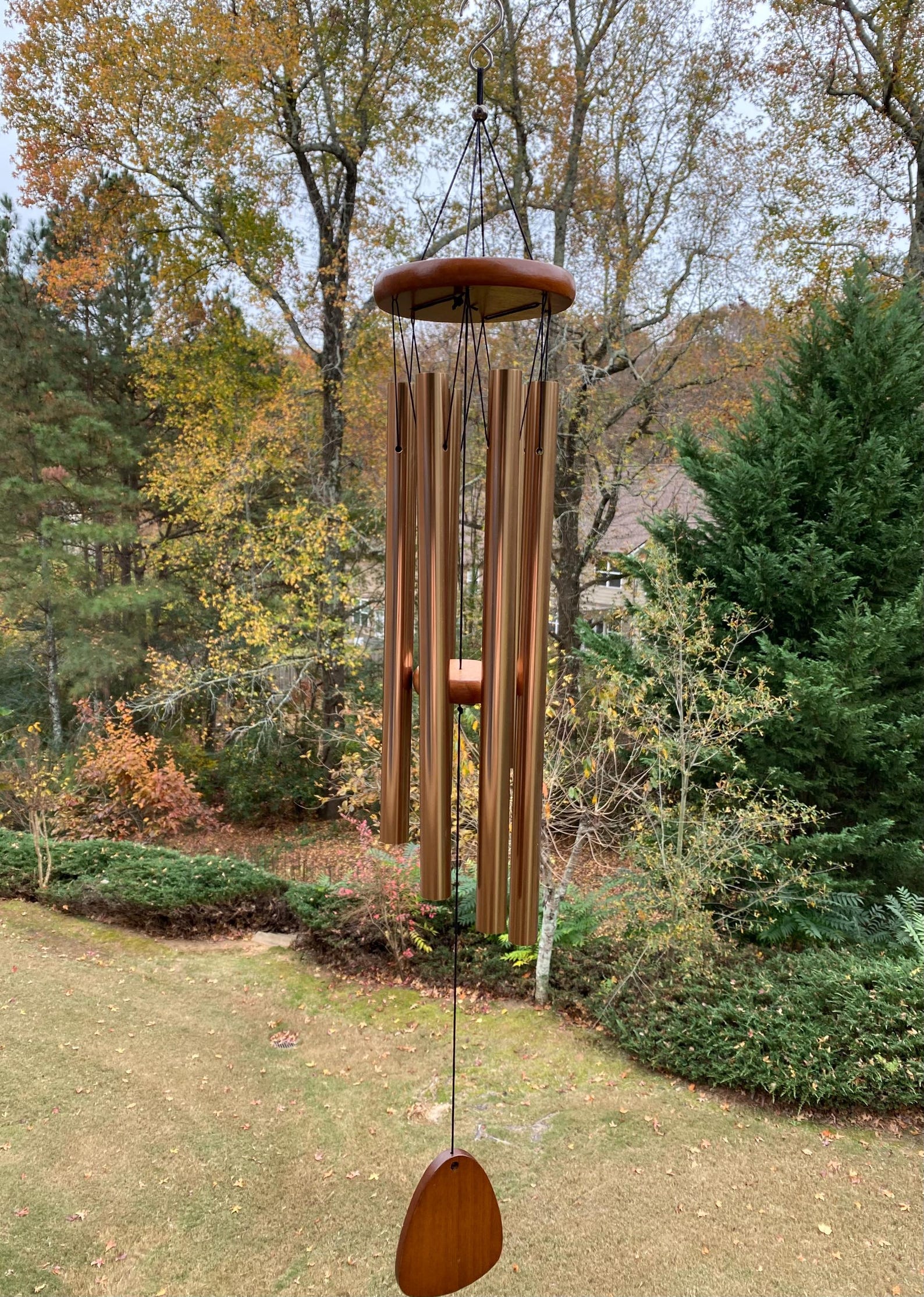 Personalized 32 Inch Golden Wind Chime: Custom Engraved Outdoor Decor ...