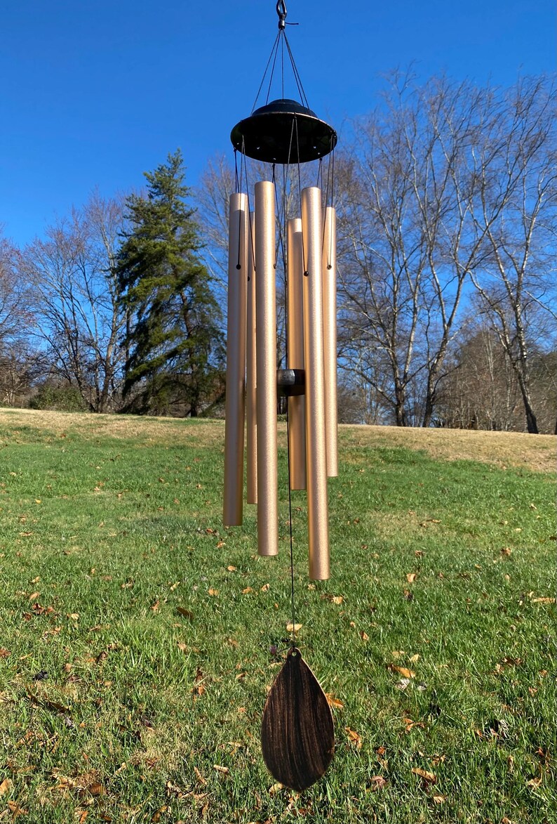 Sunshine Outdoor 40 Inch Melody Metal Wind Chimes, Blue and Golden ...