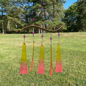 The Handmade Fabulous Glass Wind Chimes With Beautiful Bead. It is ...