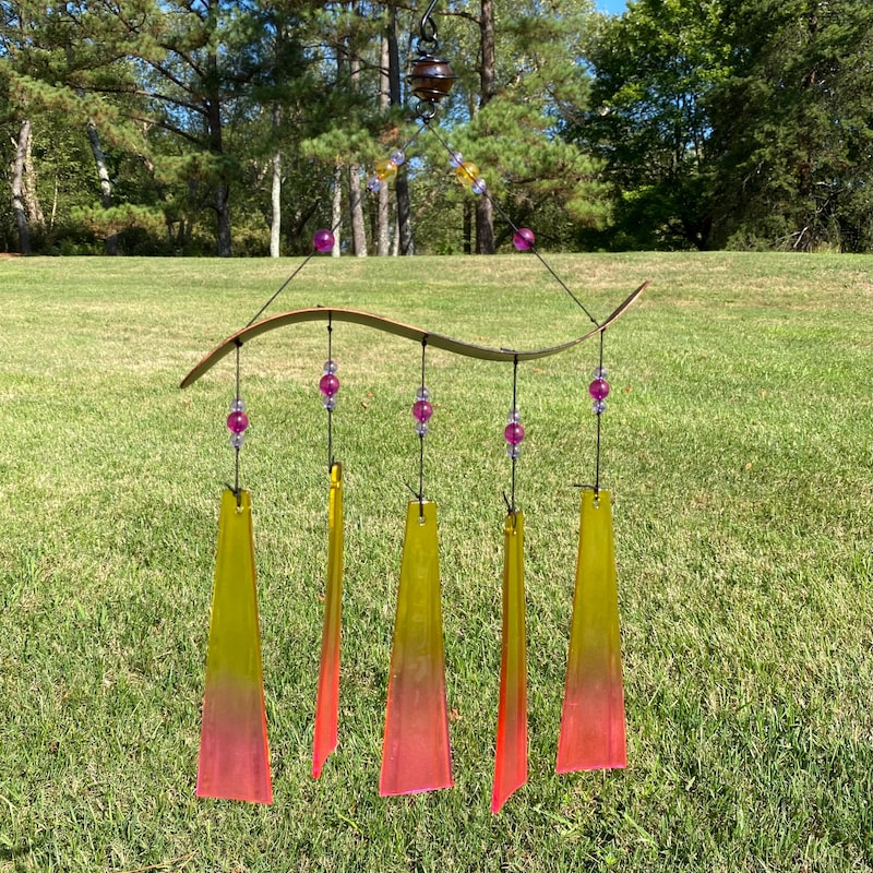 Glass Wind Chime - Etsy