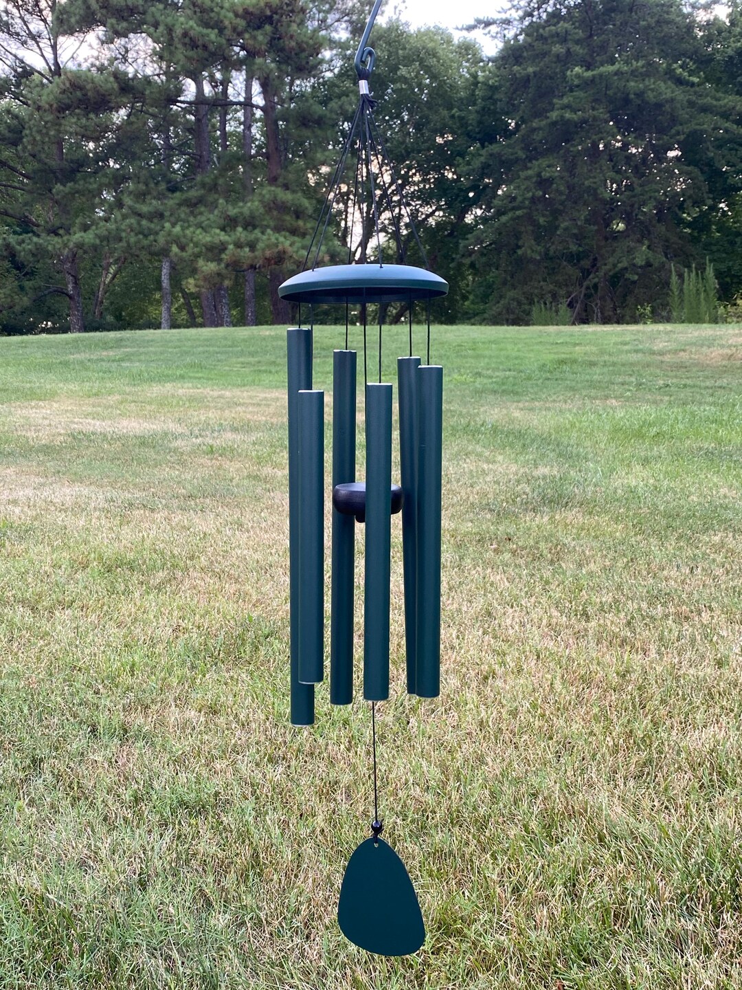 Personalized Frosted Green Wind Chimes: 33" Outdoor Anniversary Chime ...