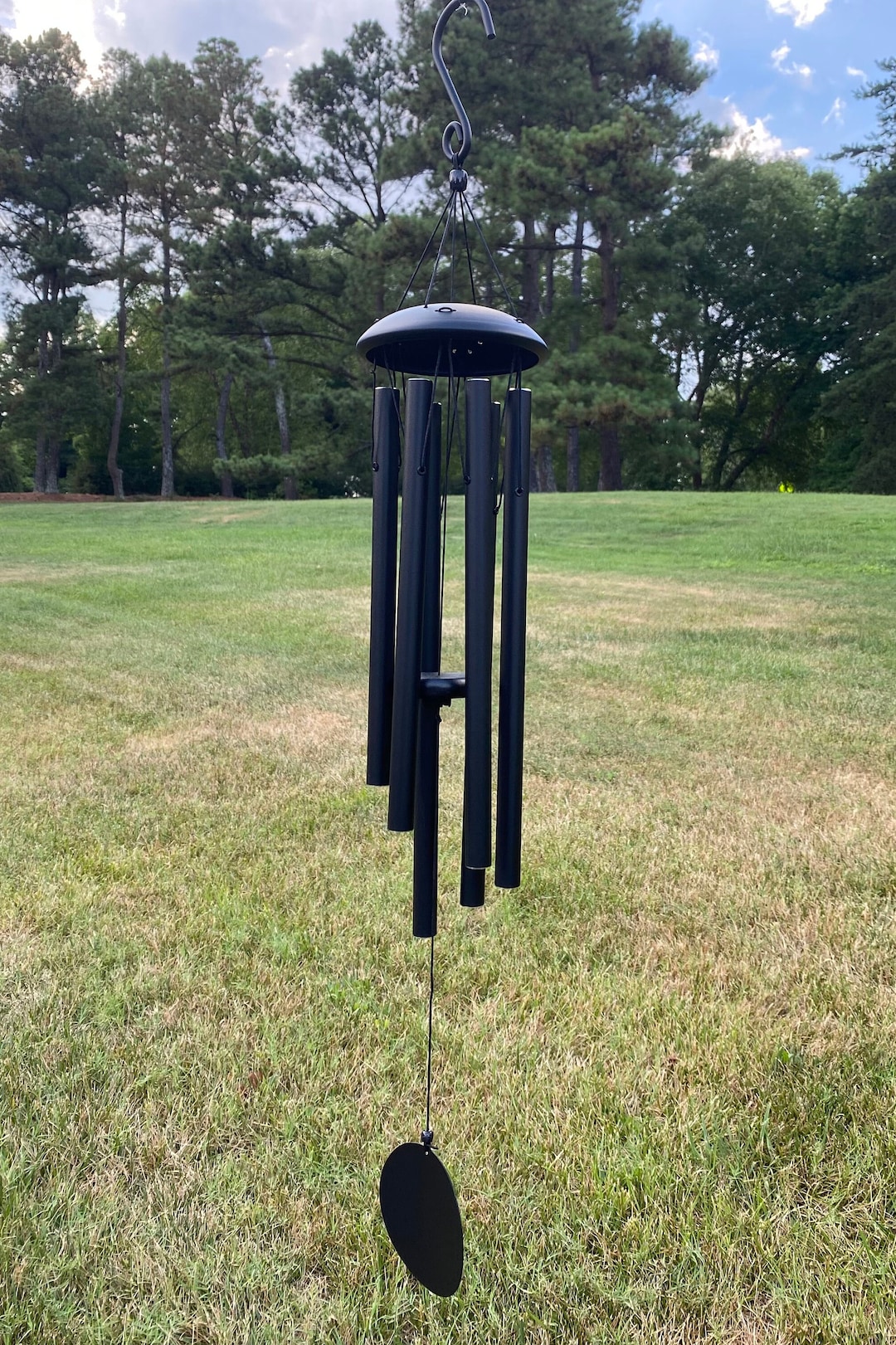 Sunshine Wind Chimes, 32 Inch Black Harmonic Deep Tone Metal Wind Chime ...