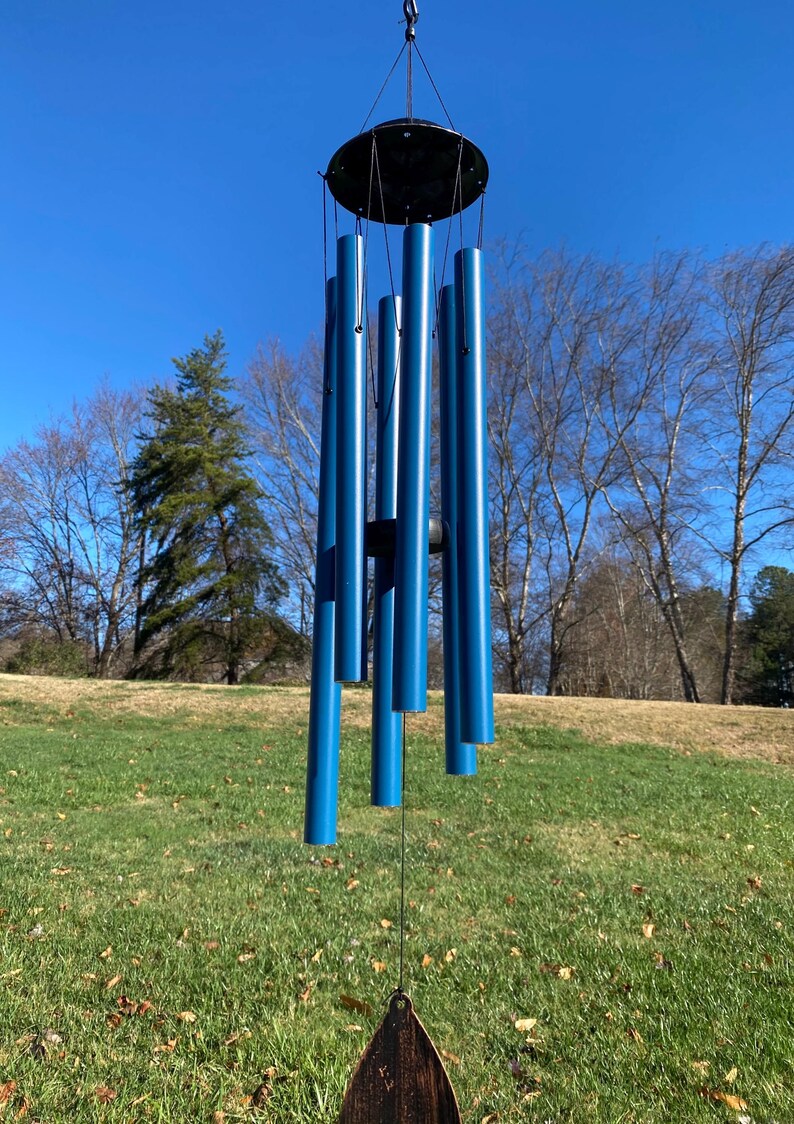 Sunshine Outdoor 40 Inch Melody Metal Wind Chimes, Blue and Golden ...