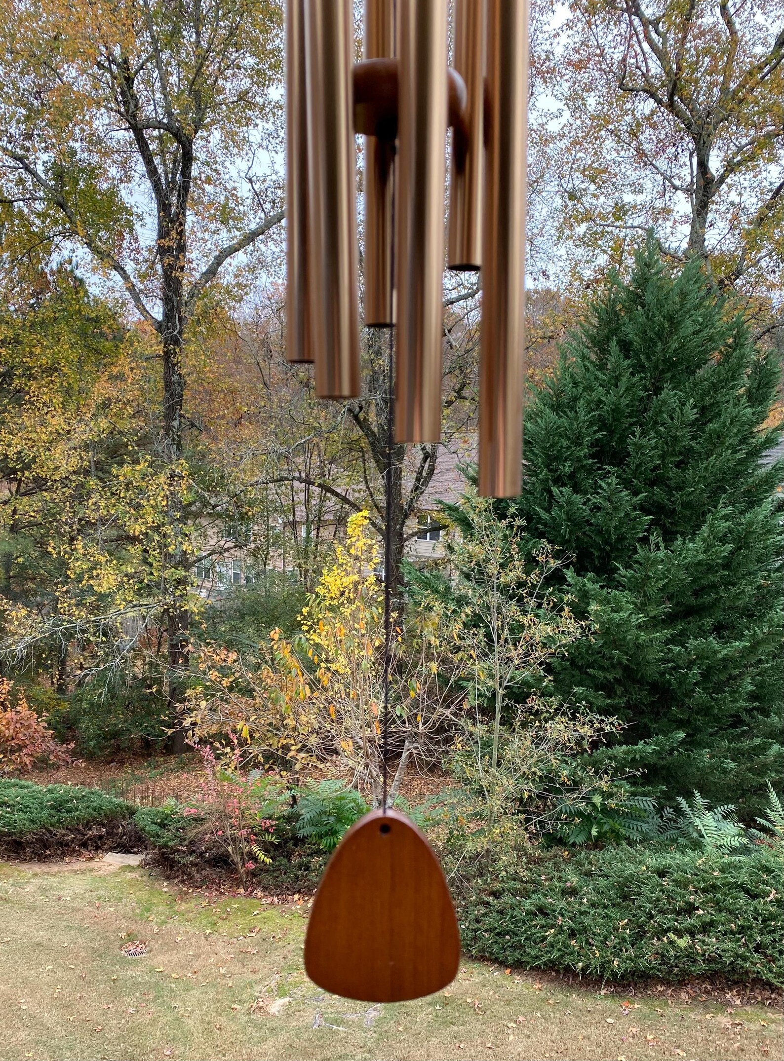 Personalized 32 Inch Golden Wind Chime: Custom Engraved Outdoor Decor ...