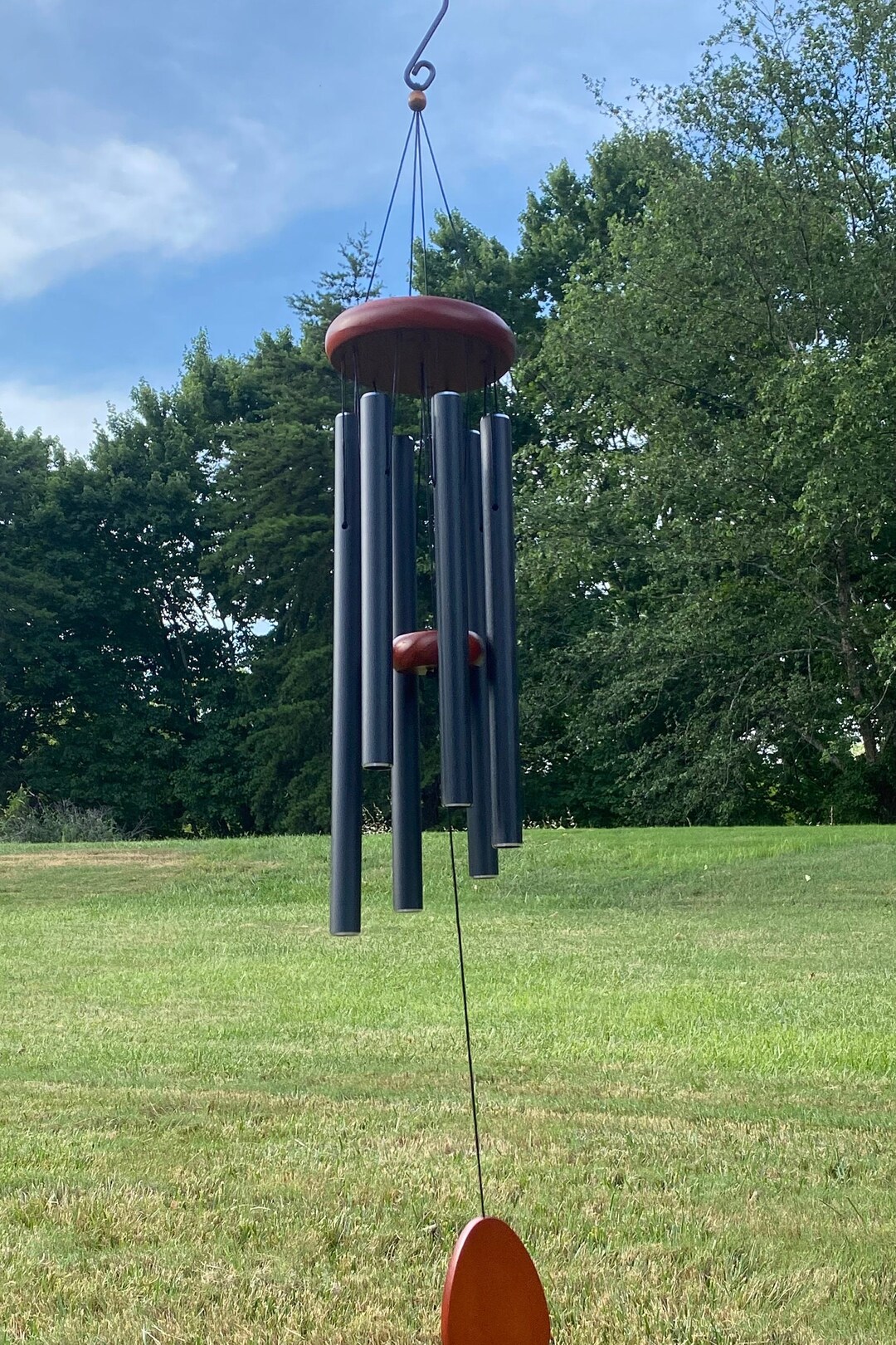 Sunshine Wind Chimes, 36 Inch Harmonic Deep Tone Black Metal Wind Chime ...