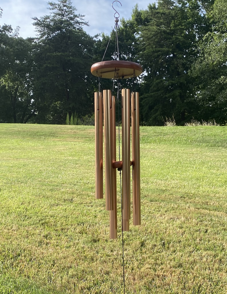 Custom Engraving, 33 Inch Golden Wind Chime: Harmonic Deep Tone, Ash ...