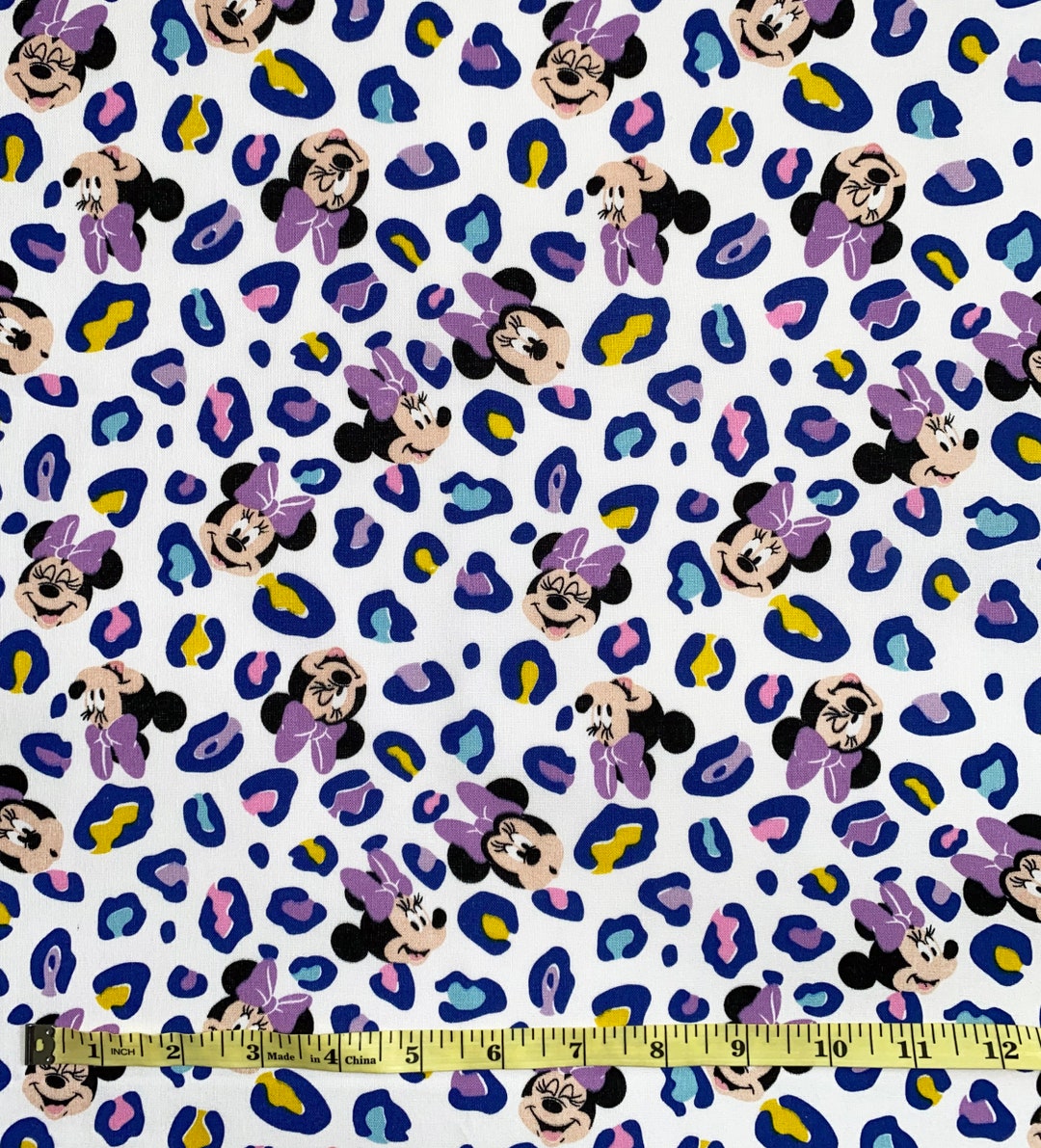 Disney Minnie Leopard Print 100% Cotton Fabric by Springs Creative ...