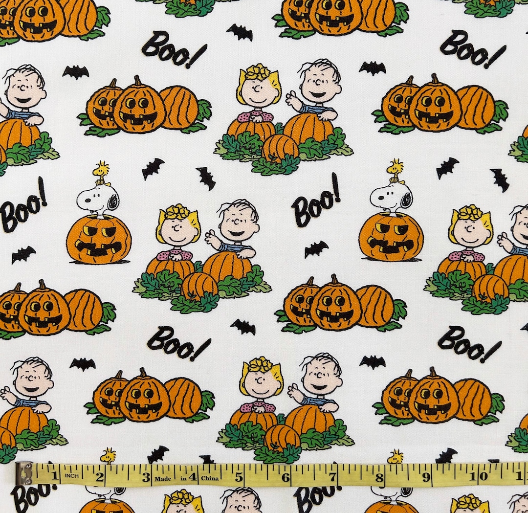 Peanuts Halloween Peanuts Boo - 100% Cotton Fabric by Springs Creative ...
