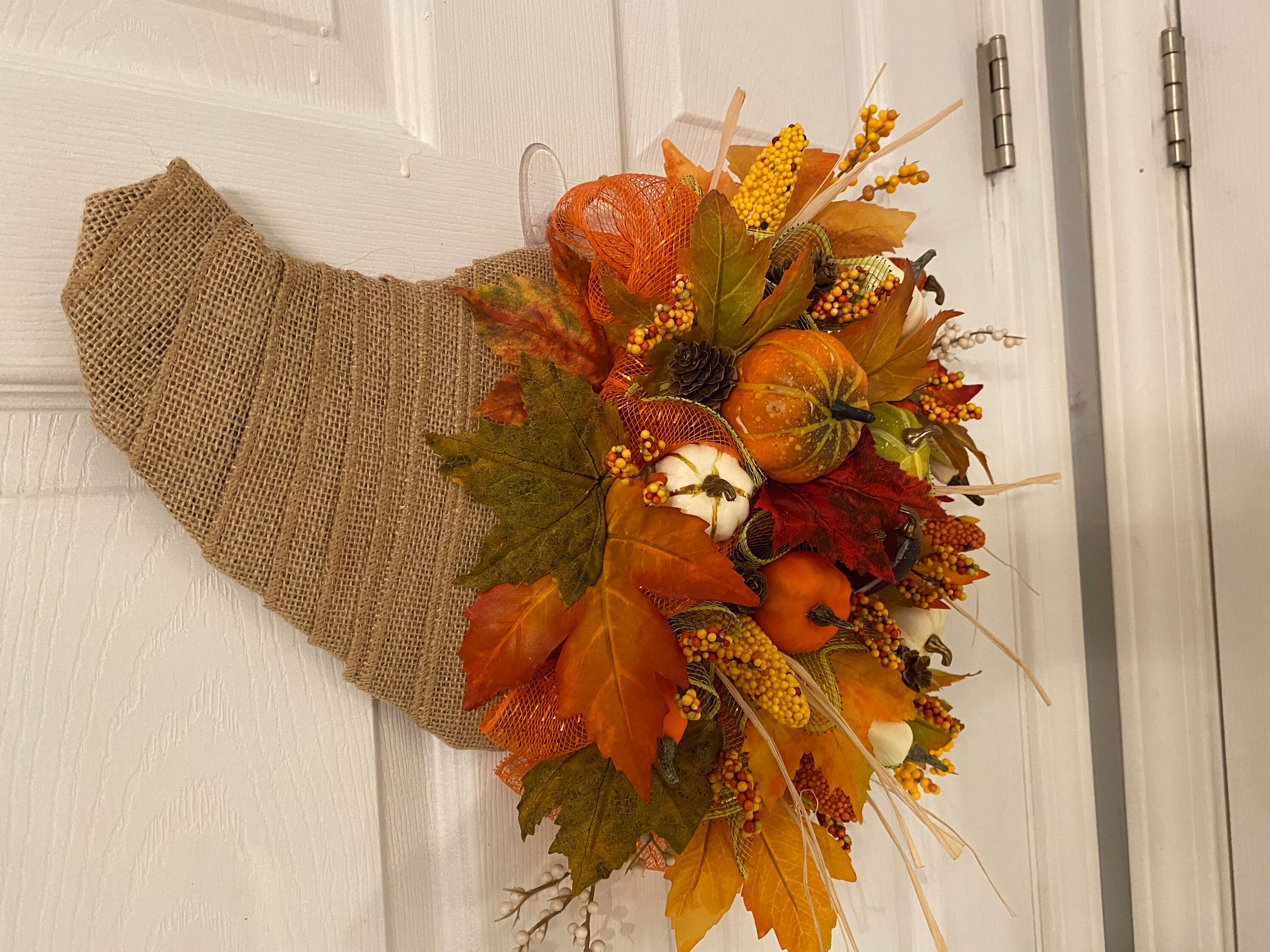 Cornucopia Wreath - Harvest Wreath - Fall Wreath - Etsy