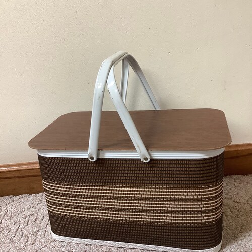 Redmon Picnic Basket Vintage Picnic Vintage Summer Woven - Etsy