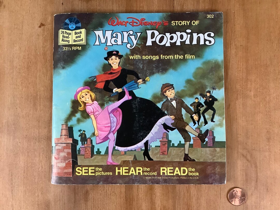 Walt Disneys Story of Mary Poppins Read-along Book and Record - Etsy
