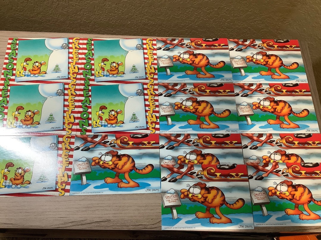 Garfield Postcards by Jim Davis Set of 14 - Etsy