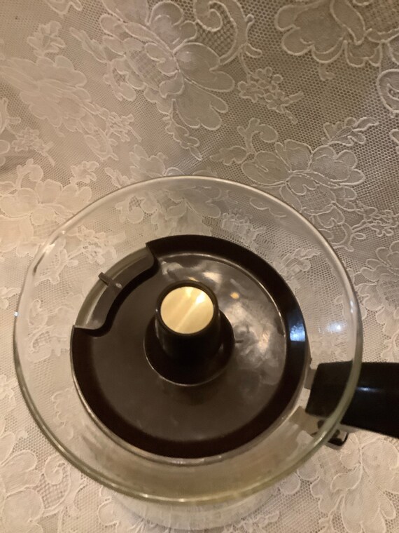 Vintage Corning Glass Gold Band 4 Cup Coffee Carafe w/ Metal Trivet ...