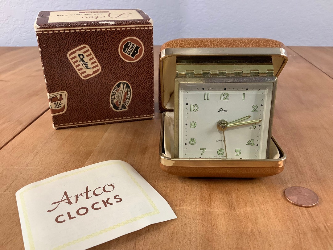 Artco Snap Type Travel Alarm Clock No. 1420 - Etsy