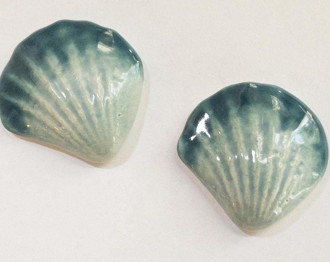 Teal Blue Turquoise Shells / Shell Ceramic Mosaic Tiles for Mosaics ...