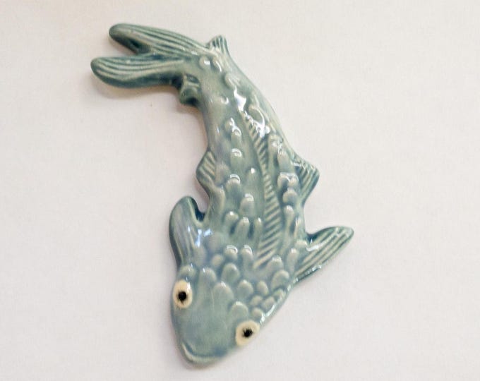 REDUCED Blue Koi Fish Ceramic Mosaic Tile Tiles for Mosaics Crafts ...