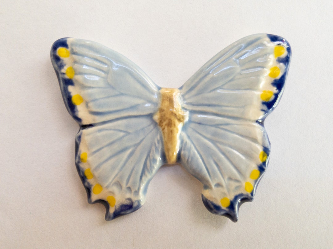 Blue Ceramic Moth Butterfly Mosaic Tile Insect Bug for Mural Table ...