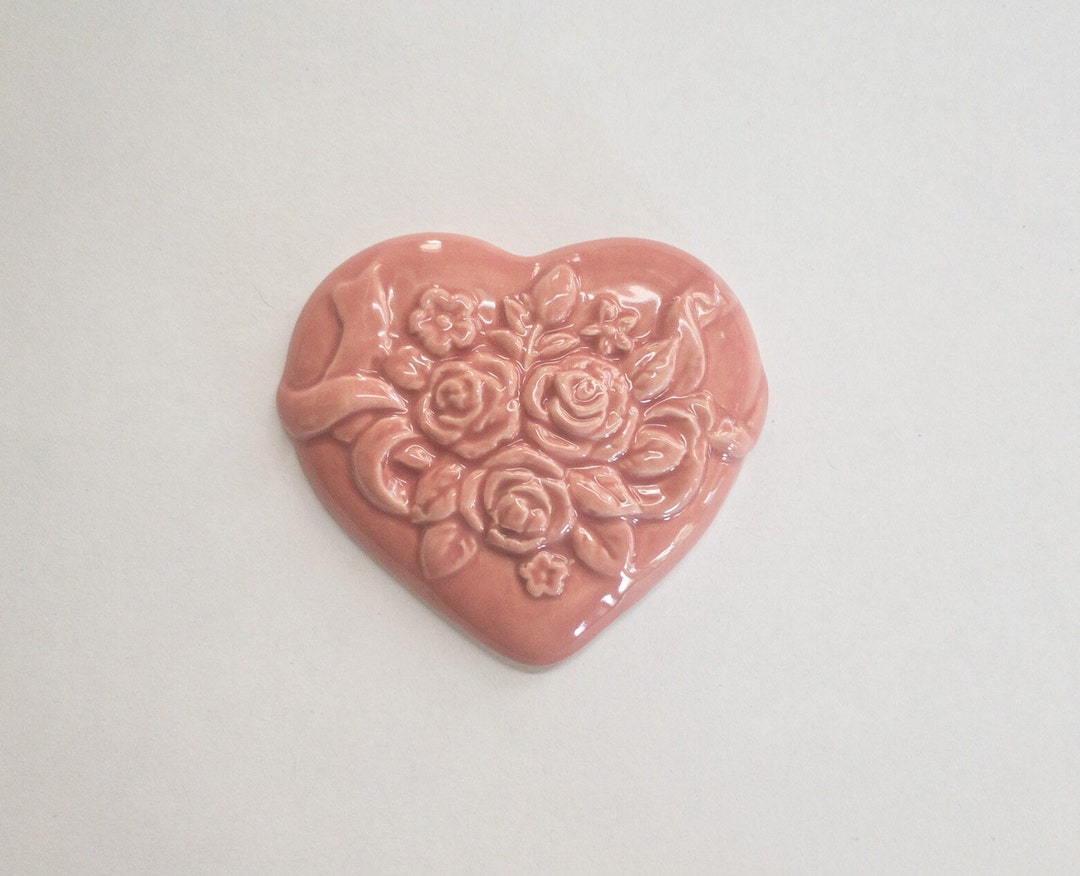 Pink Heart Ceramic Mosaic Tiles for Crafts Mural Table Backsplash - Etsy