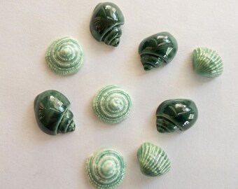 Ceramic Mosaic Starfish Shells Beach Tiles for Crafts Mural Backsplash ...