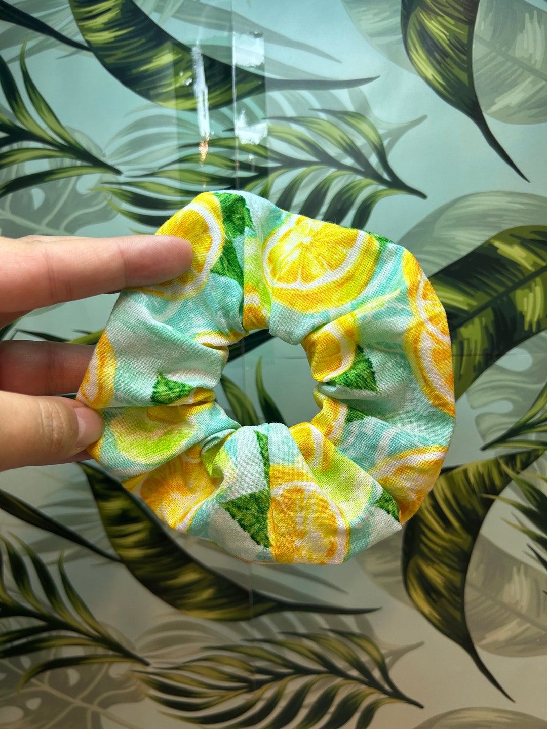 Lemonade Scrunchie - Rooty Tooty Fresh and Fruity - Etsy