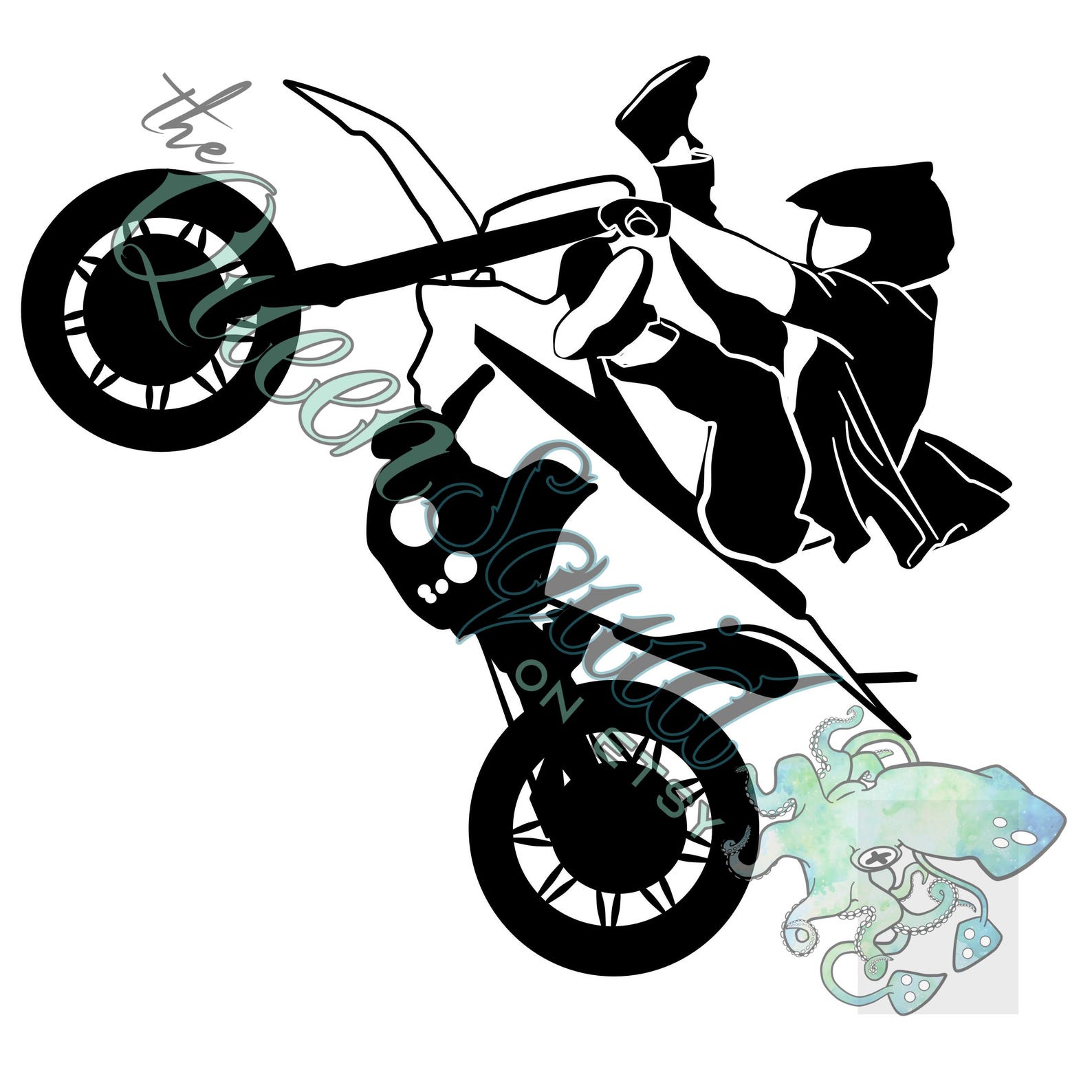 Supermoto Wheelie Vinyl Decal - Etsy