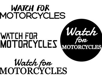 Watch for Motorcycles Vinyl Decal Stickers - Etsy