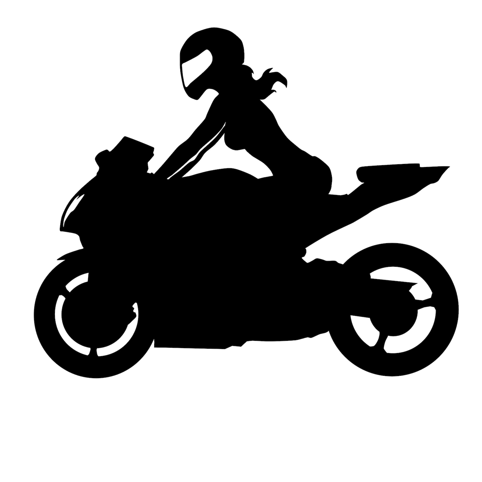 Lady Biker Riding Vinyl Decal - Etsy