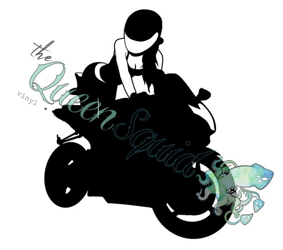 Lady Biker Series 5 Vinyl Decal - Etsy