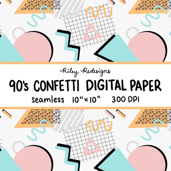 90s Confetti Svg - Etsy
