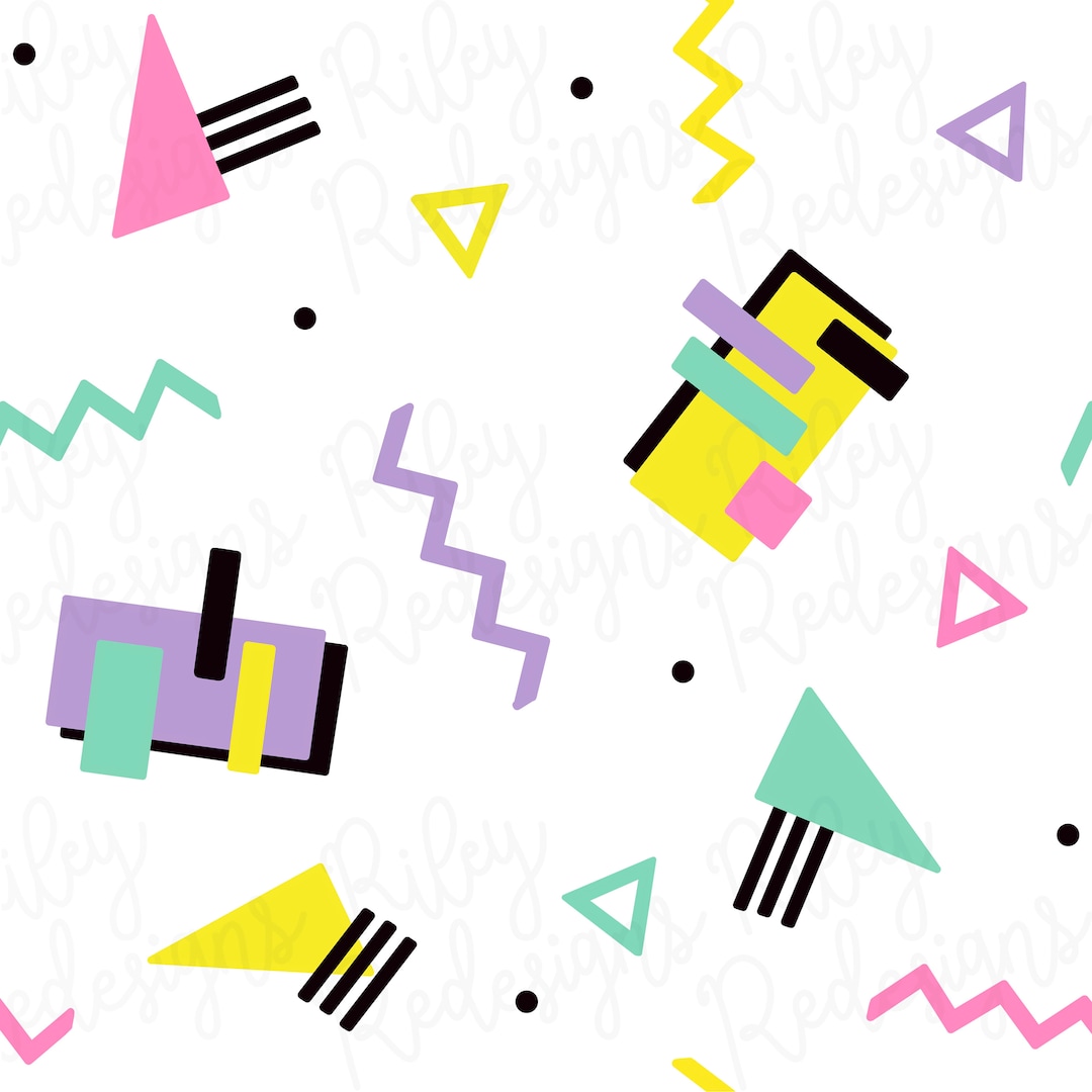 Retro 80's Confetti Pattern (repeating & Seamless) - Etsy