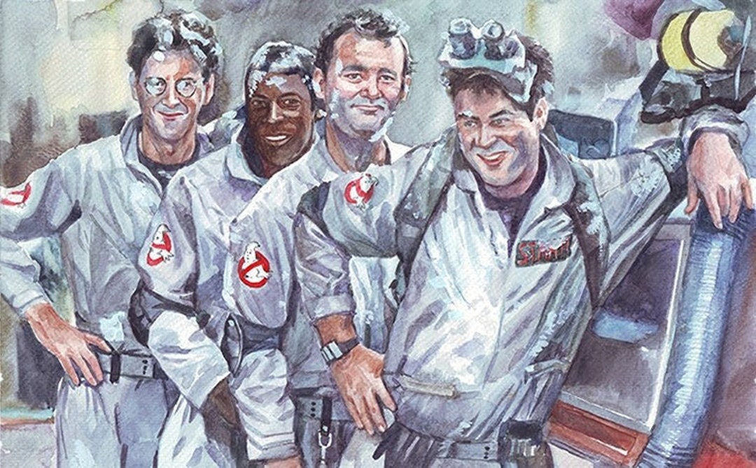 Ghostbusters Watercolor Painting, Ghostbusters Wall Art - Etsy