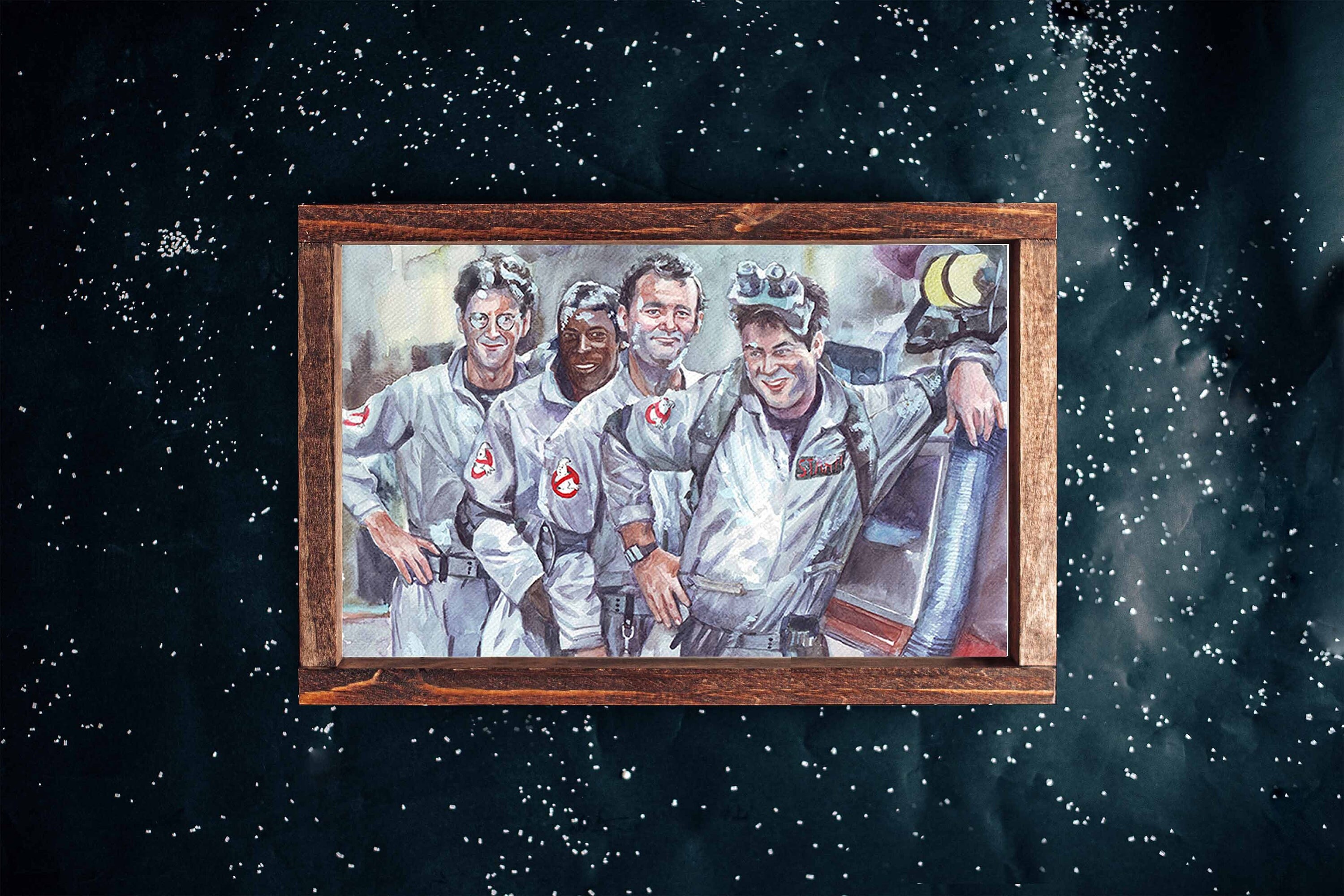 Ghostbusters Watercolor Painting Ghostbusters Wall Art - Etsy