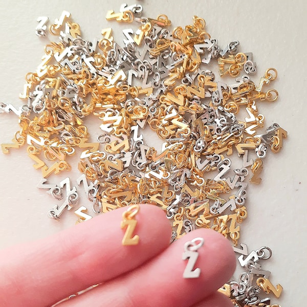Mini Initial Charms - Etsy