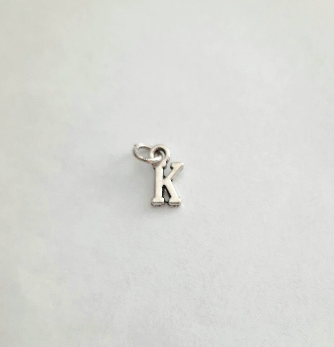 Tiny Personalized Silver Initial Jewelry Charms, Small Letter Charms ...