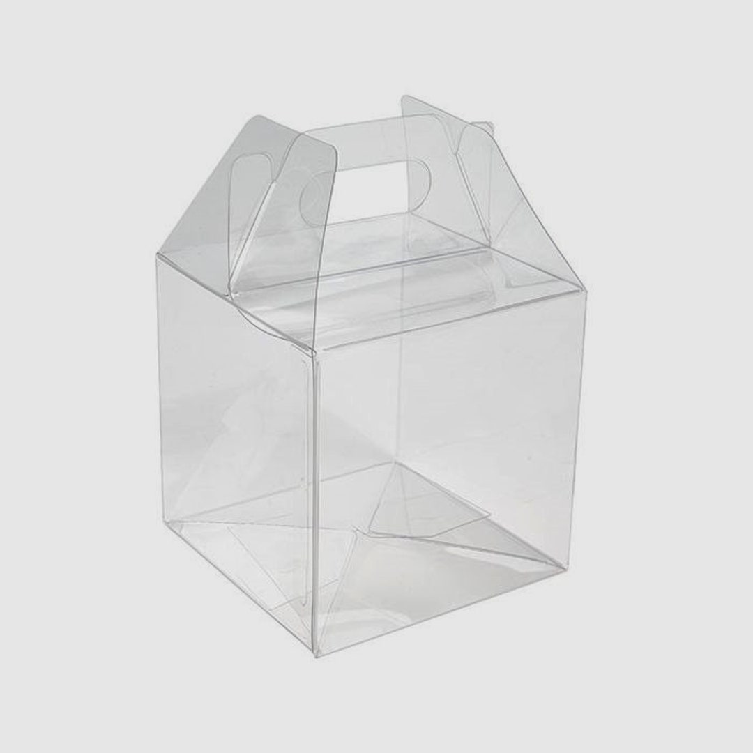 Clear Gift Box 25 Transparent Containers Single Jumbo Carrier W/ Insert ...